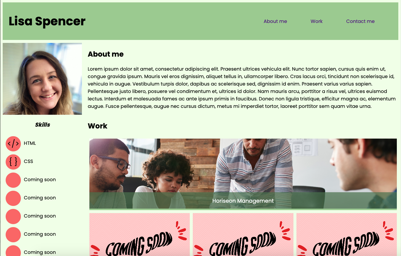 Lisa Spencer: Developer Portfolio [Bootstrap Edition]